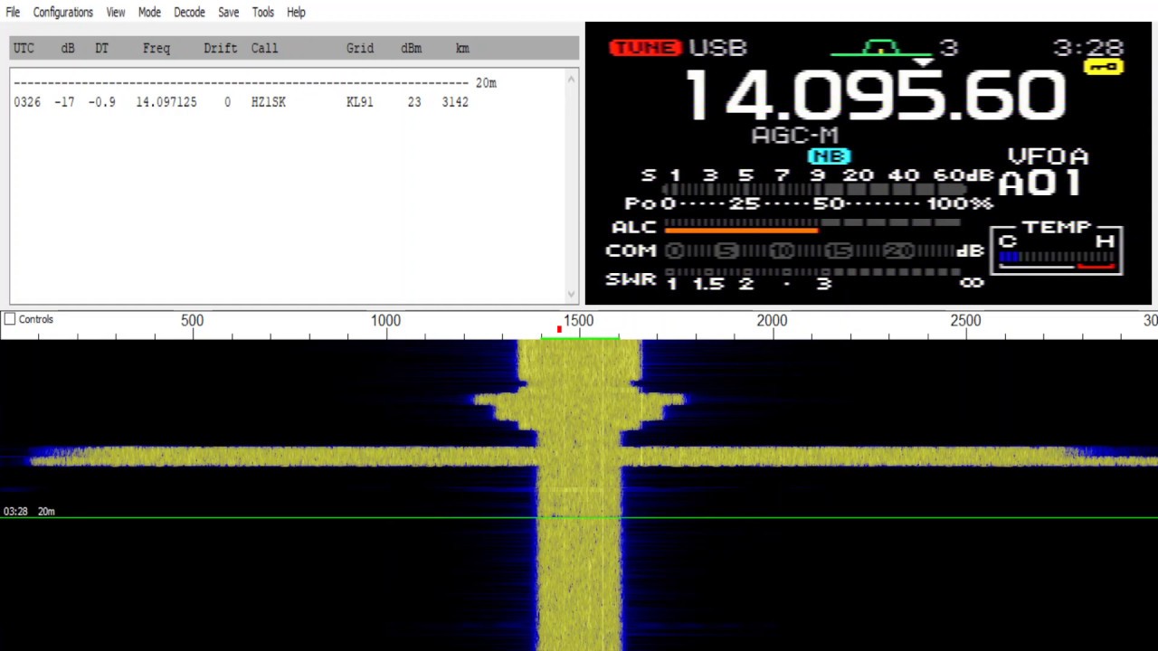 🔴 Live WSPR mode on 20m band with WSJT-X - YouTube