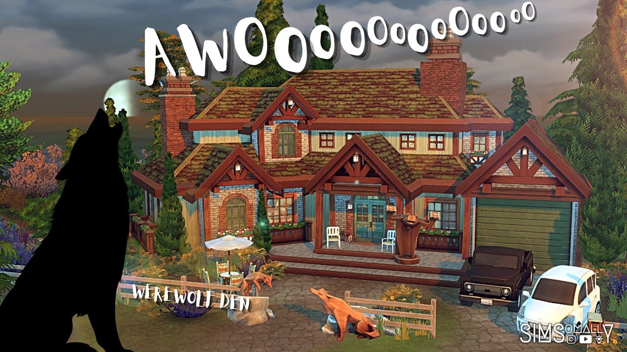 AWOOOO!!! Family Home for WEREWOLVES // Sims 4 Speed Build Tutorial ...