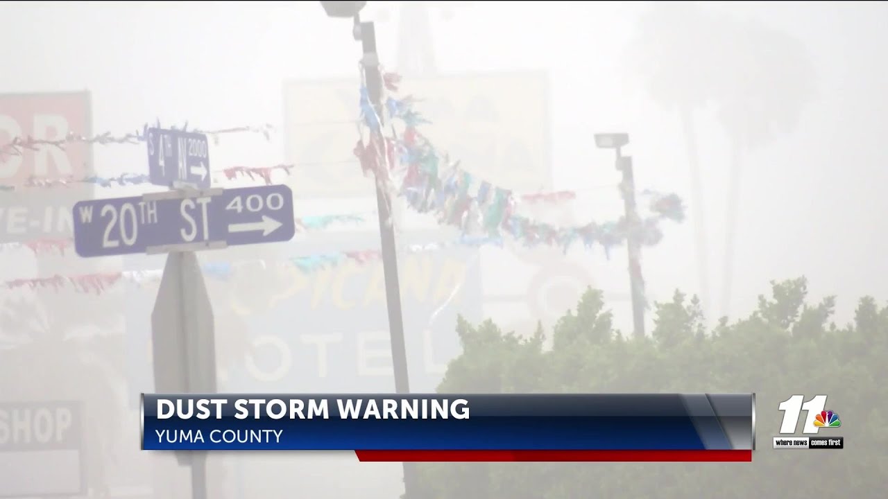 Local residents react to dust storm in Yuma County - YouTube
