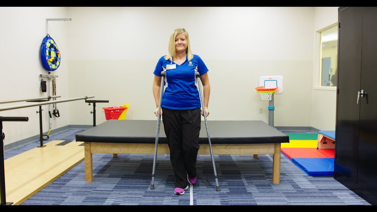 Dayton Children's crutch training video: non-weight bearing - YouTube
