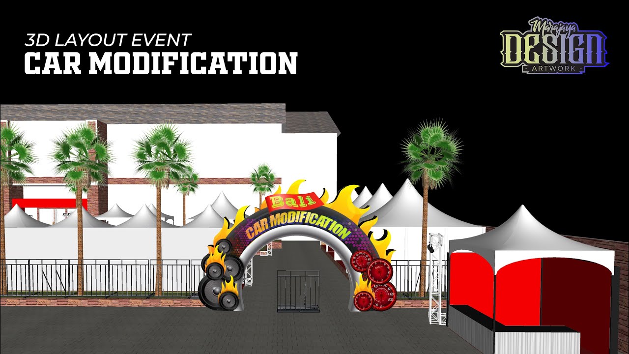 3D DESIGN LAYOUT EVENT CAR MODIFICATION - YouTube