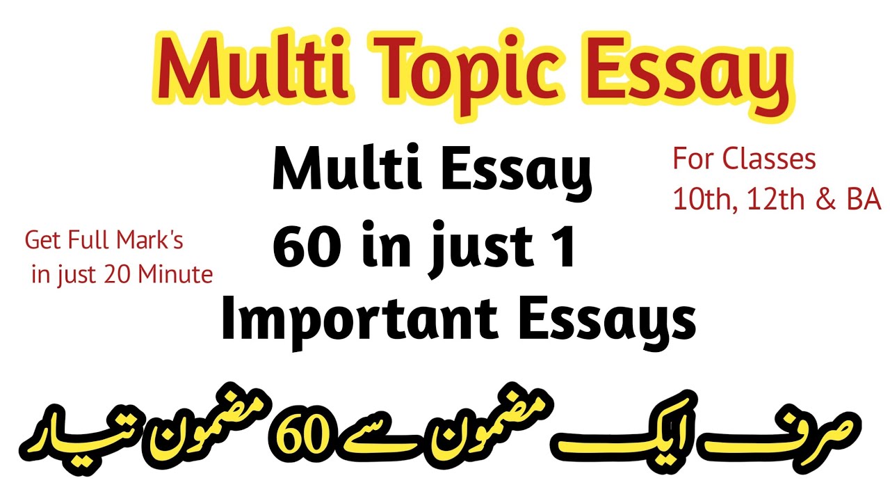 Multi / Multiple essays | How to write an essay outline | All in one ...