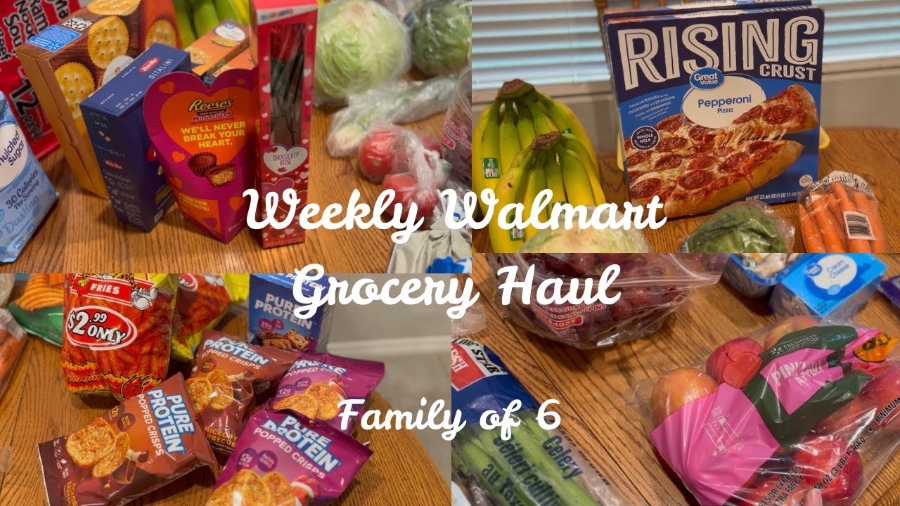 Weekly Walmart Grocery Haul for a family of 6 - YouTube