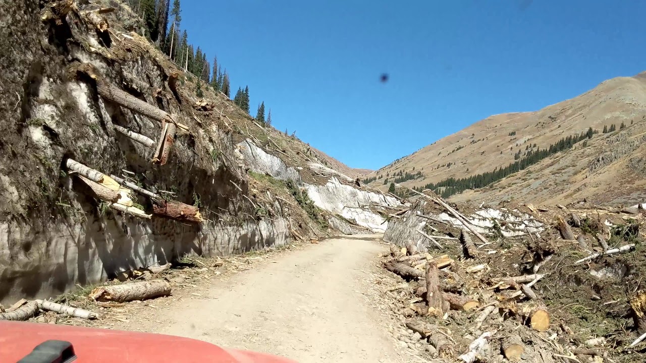 Snow avalanche over road Time Lapse video - YouTube