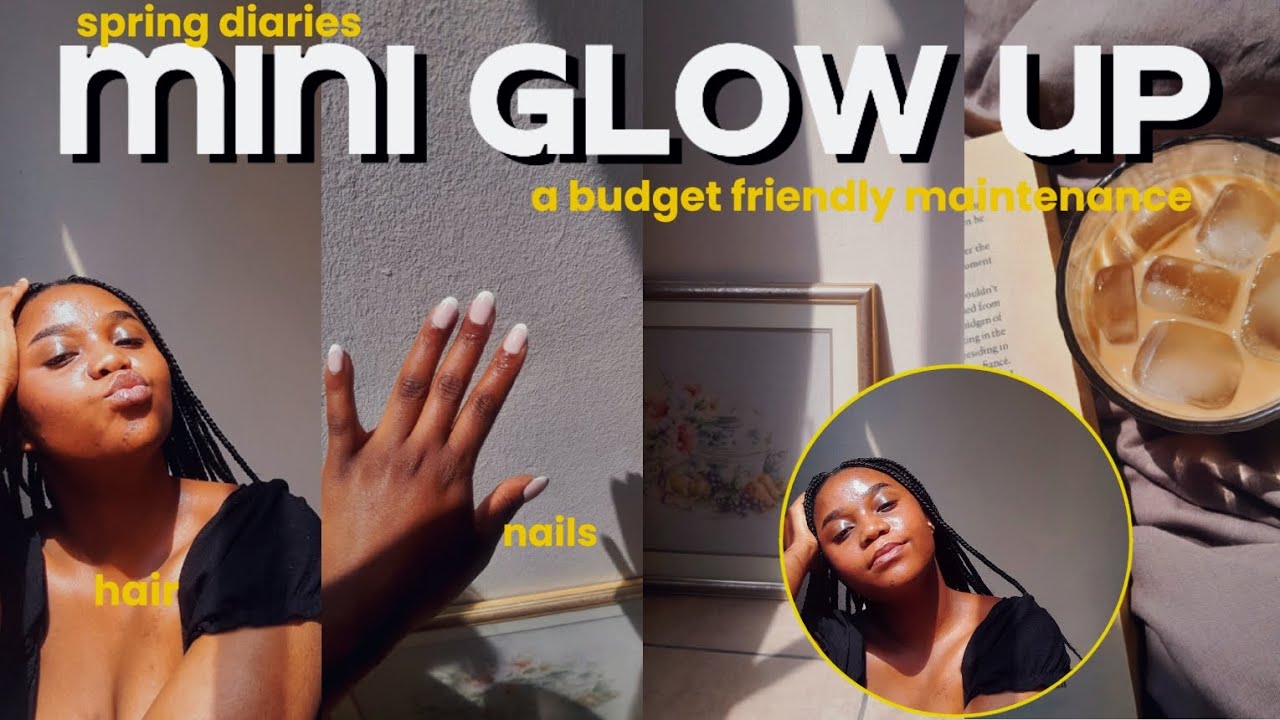 Mini glow up🍒🍓🌸 budget friendly 🛍 diy my hair and nails 🍁☕️🍂 - YouTube