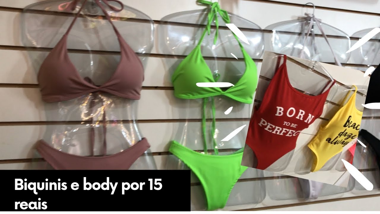 Tour loja Body e Biquínis baratos no Brás - YouTube