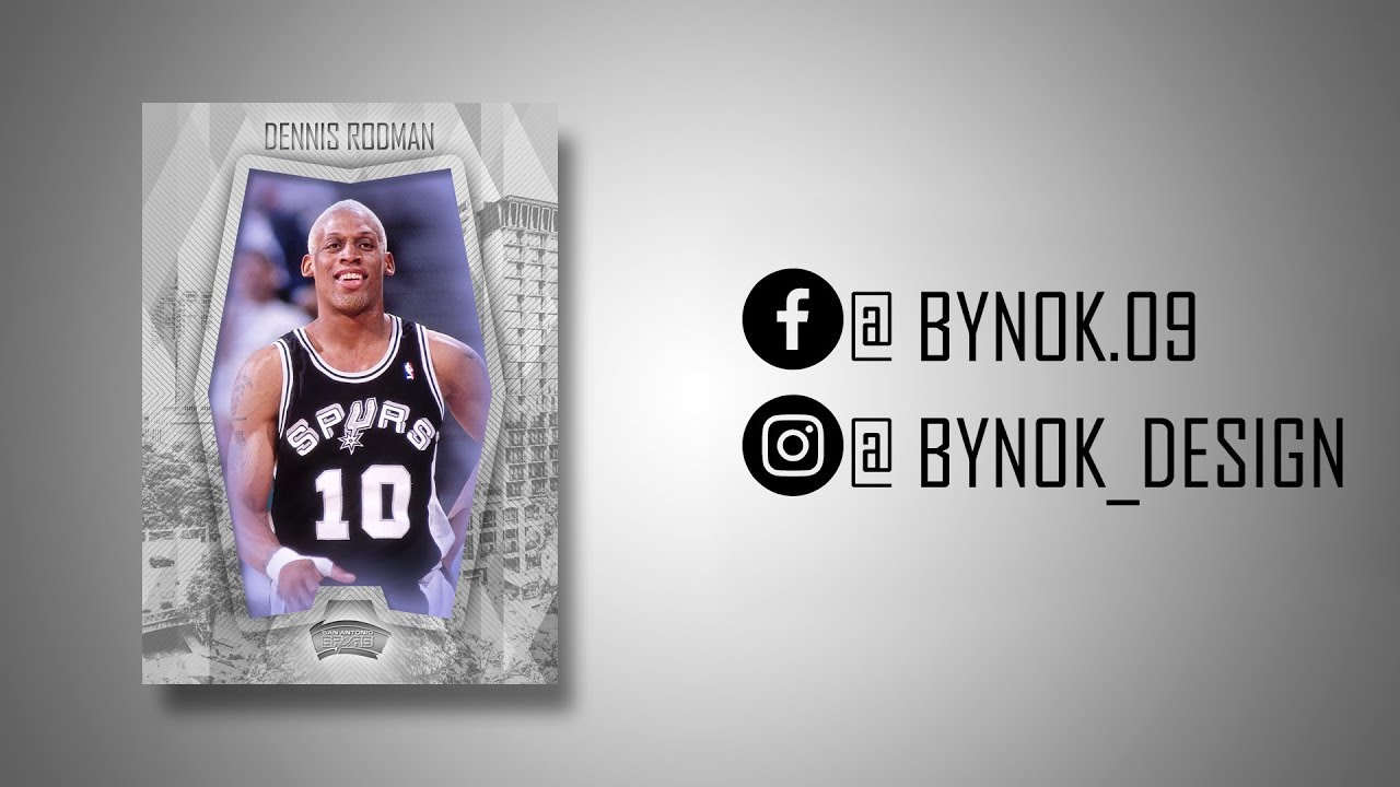How to make your own designed custom basketball card // Dennis Rodman ...