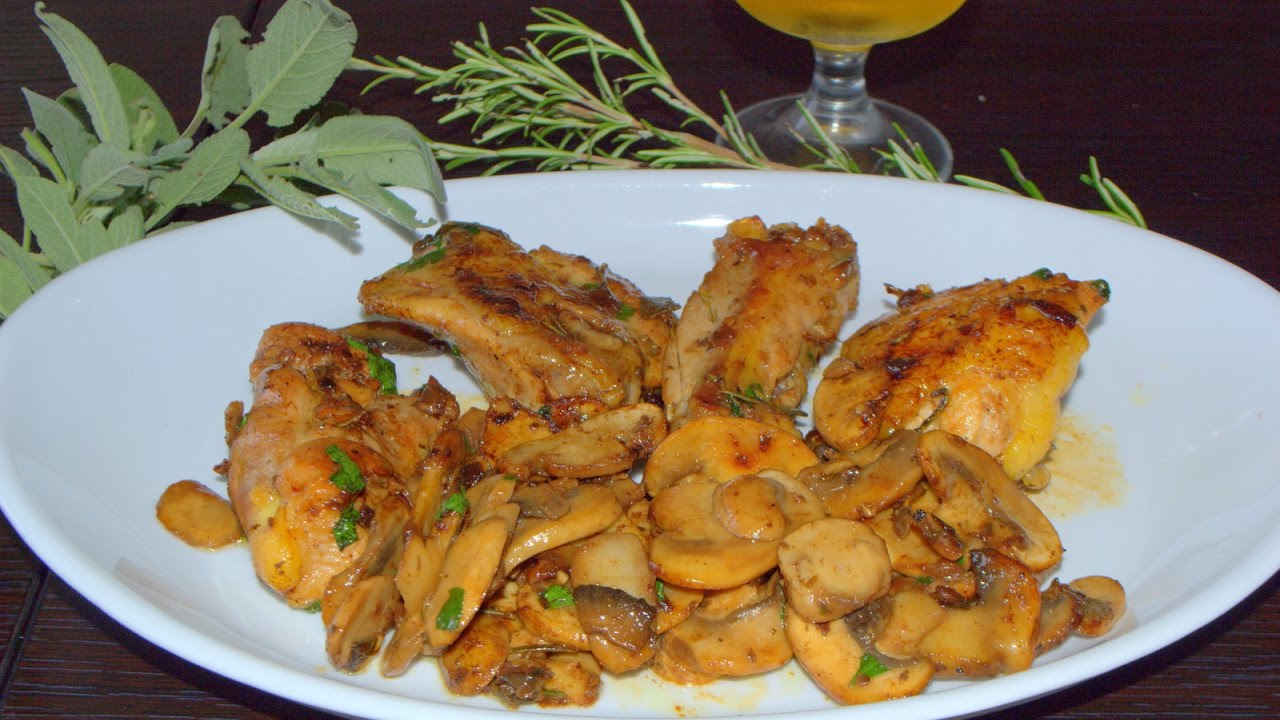 Pollo con funghi. - YouTube