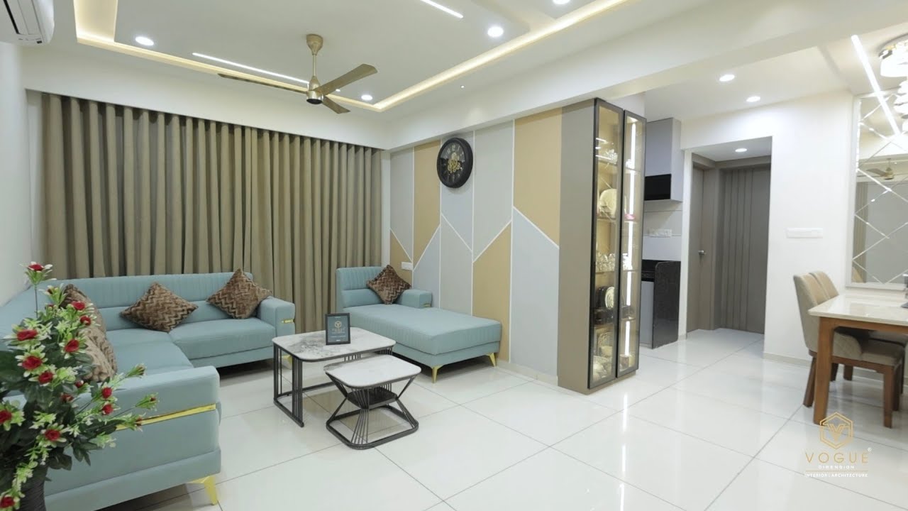 Stunning 3BHK Interior Makeover in Rajkot | Vogue Dimension - YouTube