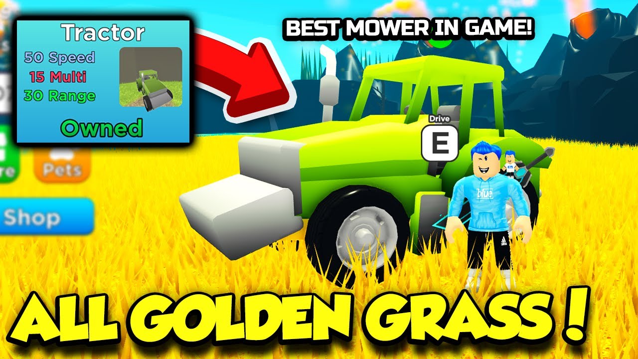 I Bought THE BEST ROBUX TRACTOR And ALL GOLDEN GRASS In Lawn Mower ...