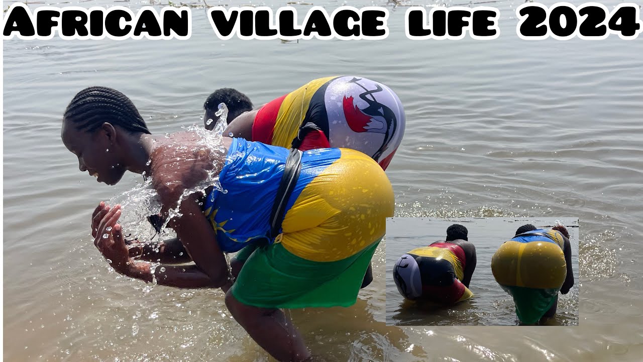 African Girls bathing in the River Nile- Outdoor shower #africa #world ...