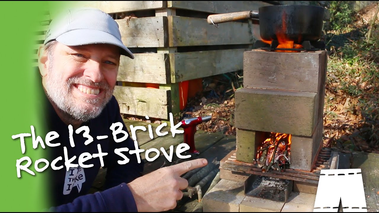 How To Make A 13-Brick Rocket Stove - YouTube