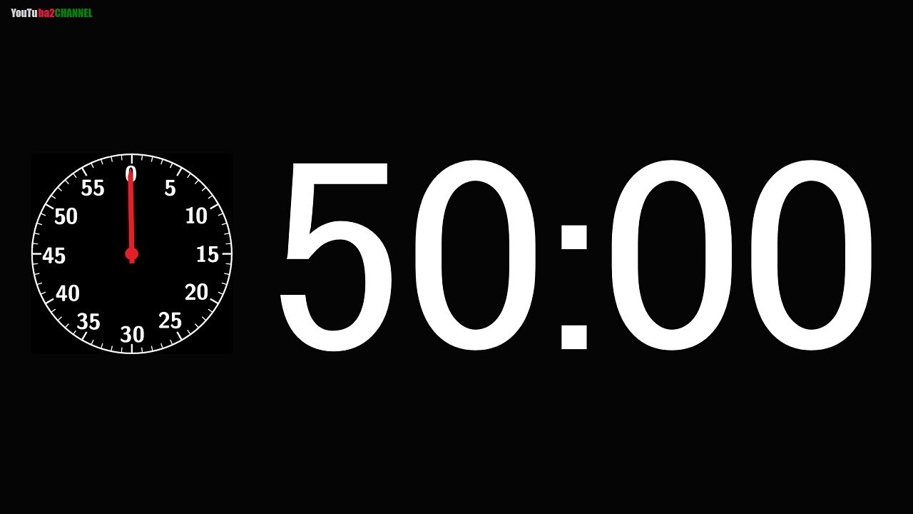 50 minutes Timer with alarm 15 seconds - YouTube