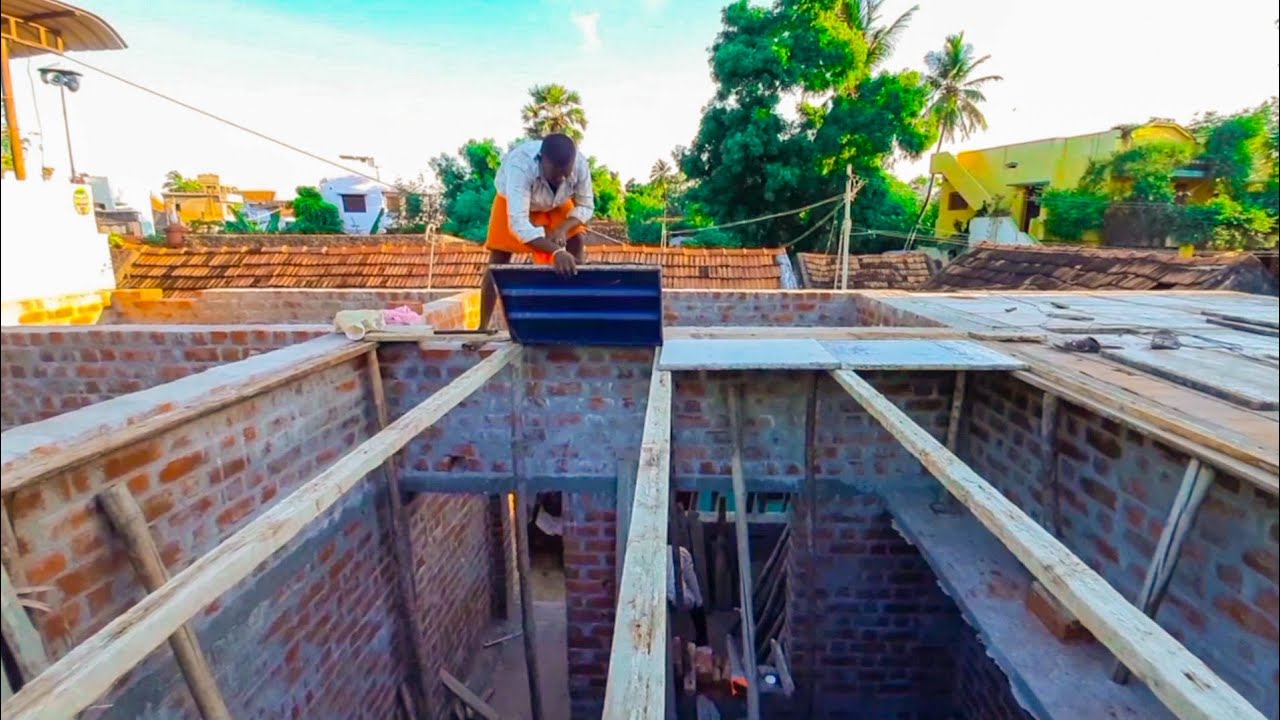 Roof slab centring working process | 35x27 feet roof slab construction | Sree Hari Constructions ...