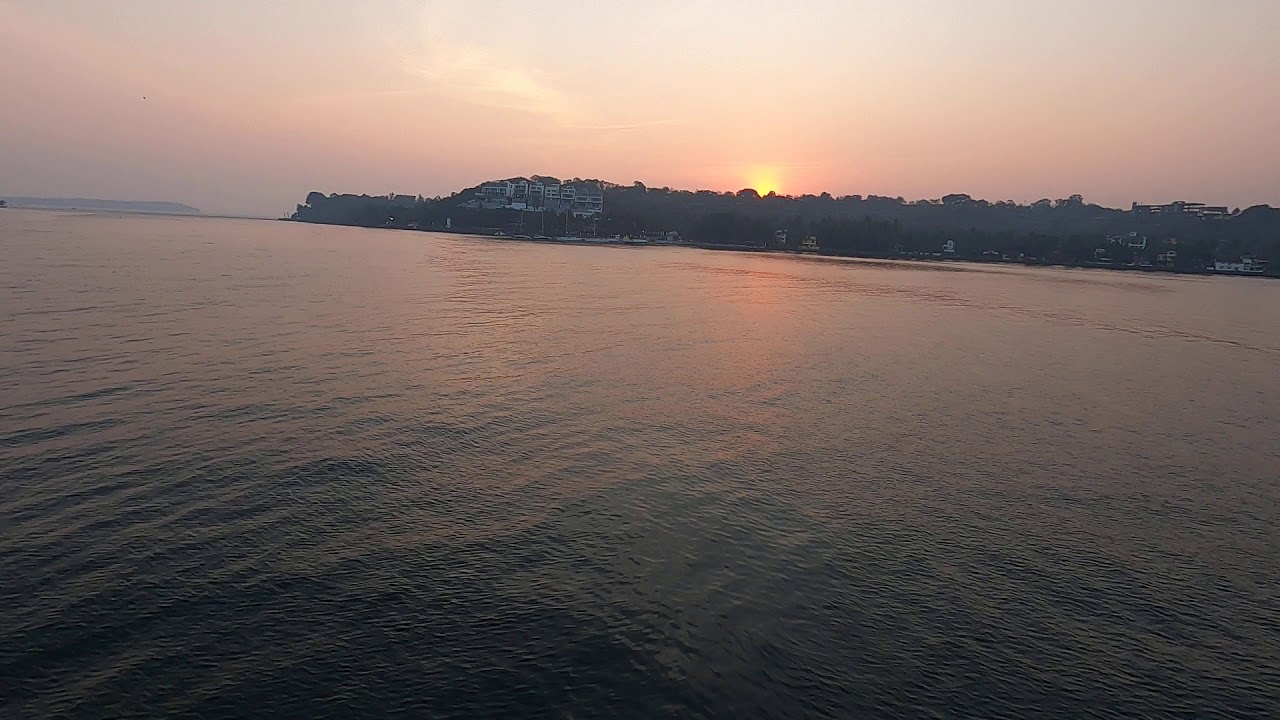 Timelapse - sunset on Mandovi River, Goa - YouTube