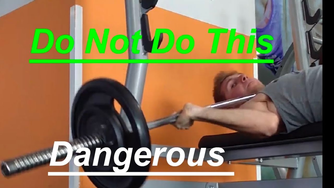 Bench Press WITHOUT a Spotter, DANGEROUS - YouTube
