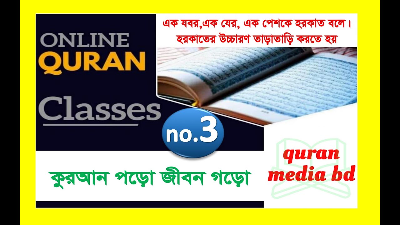 হরকাতের পরিচয়, Learn Quran Lesson 3. Online Quran Classes অনলাইনে ...