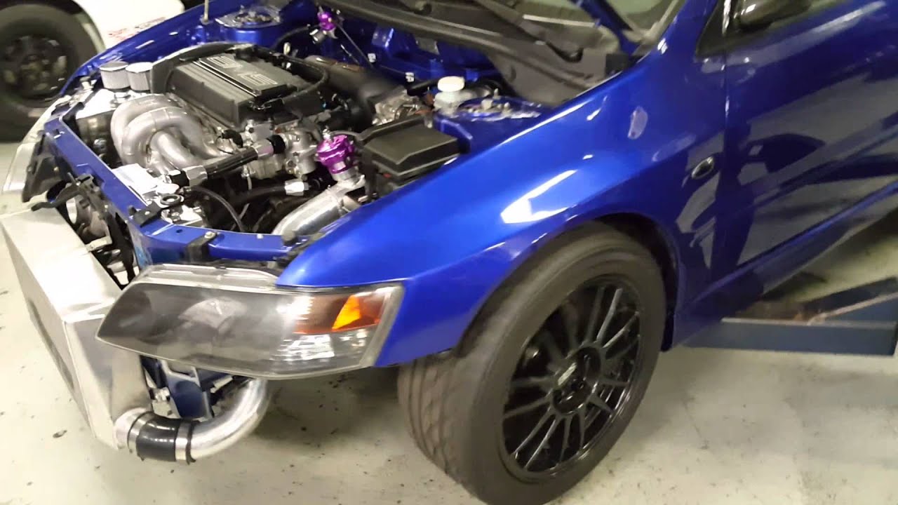 Evo 8 startup after full build - YouTube