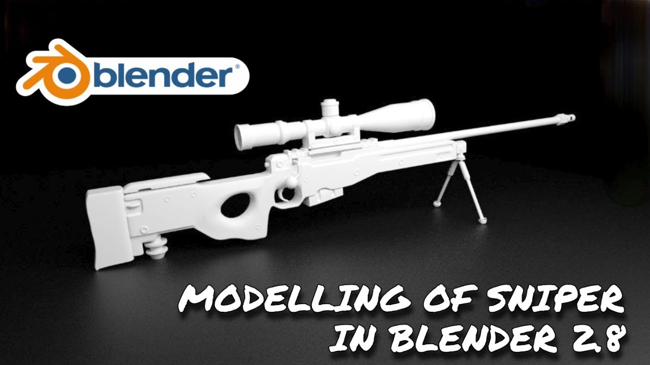|| MAKING A 3D MODEL OF A SNIPER || Timelapse of modelling in blender 2 ...