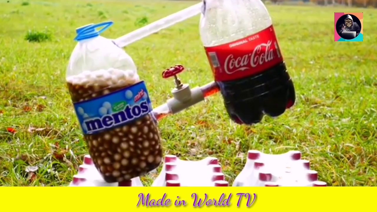 Why does Coke react with Mentos? Mentos vs cocacola(Made in World TV ...