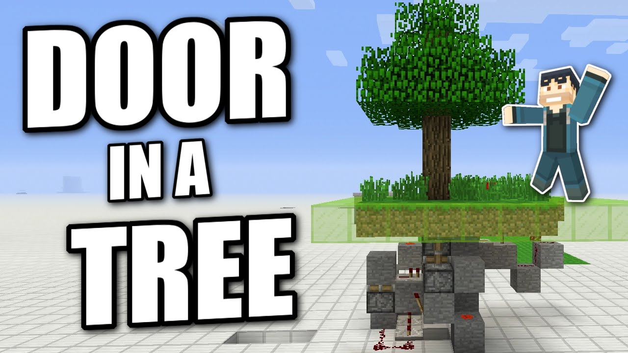 Minecraft PS4 - HIDDEN TREE DOOR - Tutorial ( PS3 / XBOX / WII U / PE ) - YouTube