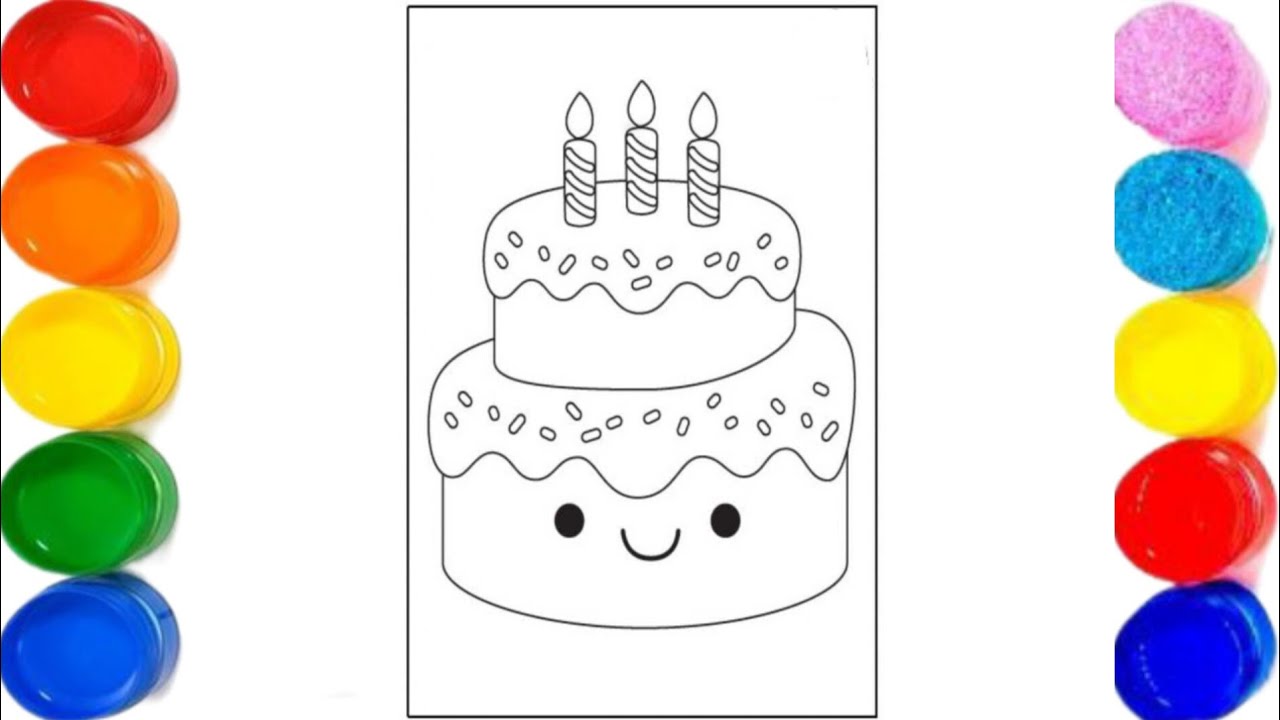 How to Colour The Cute Cake... Let's Learn How To Colour The Cute Cake ...