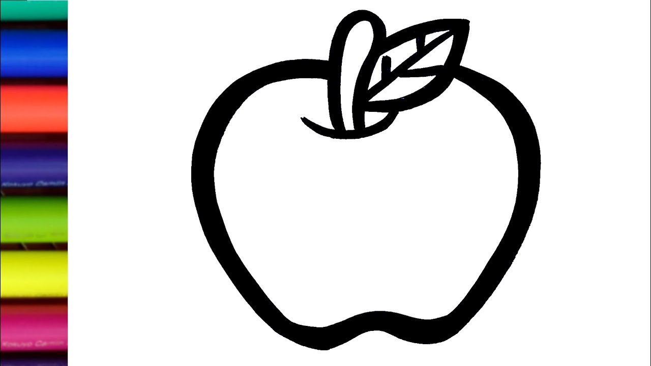 APPLE Drawing, colouring and painting for, Toddlers | & kid's | How to ...