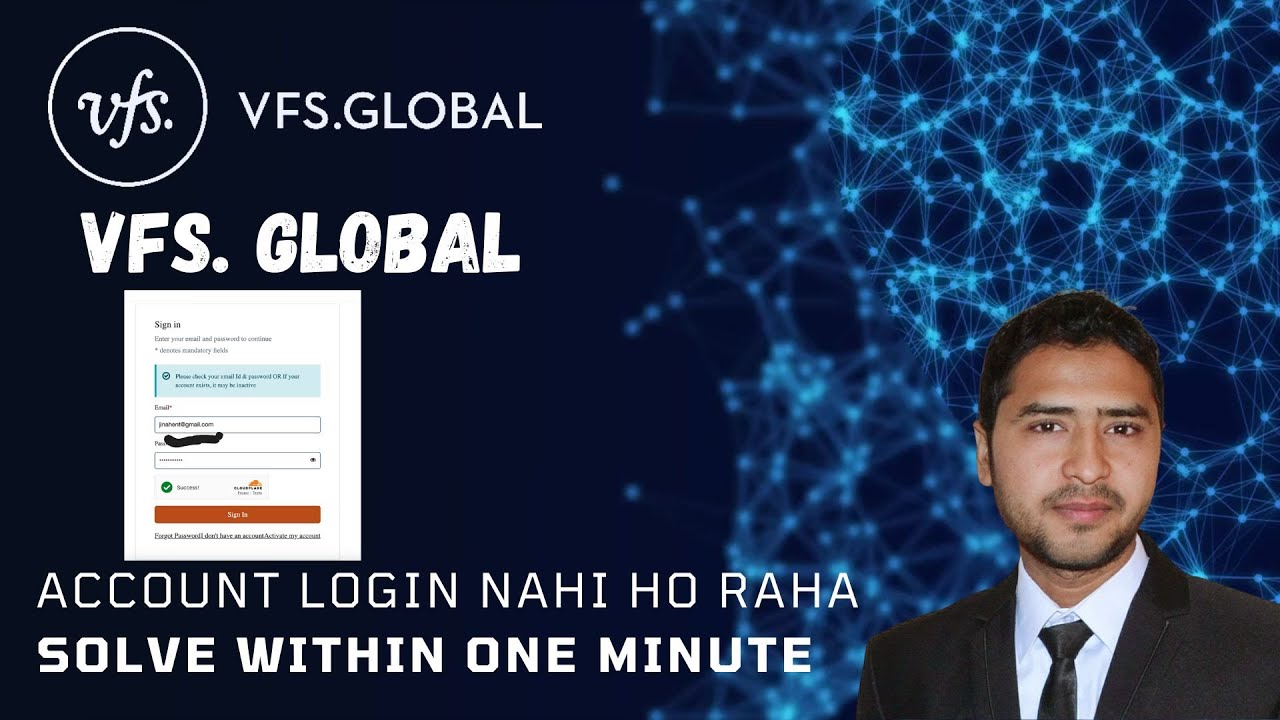 VFS GLOBAL ACCOUNT LOGIN PROBLEM #jinahent #vfsappointment #vfsglobal ...