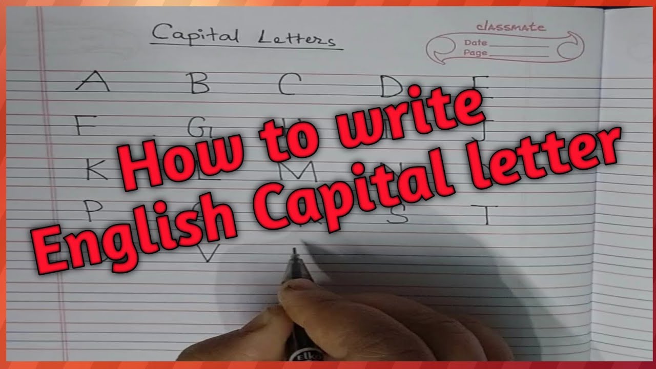 How to write English Capital letter in four line copy.... - YouTube
