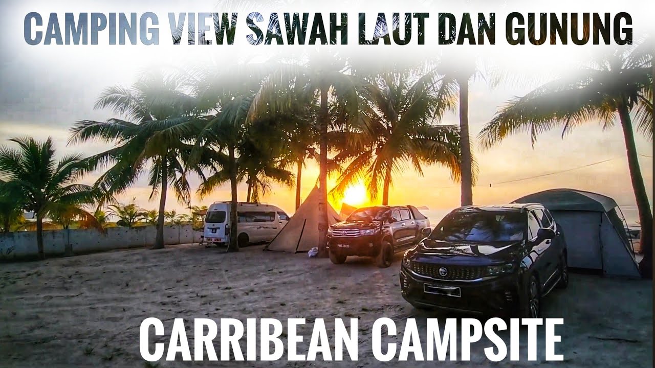 Family Camping #3 - Caribbean Campsite - Best Sunset 2023 - YouTube