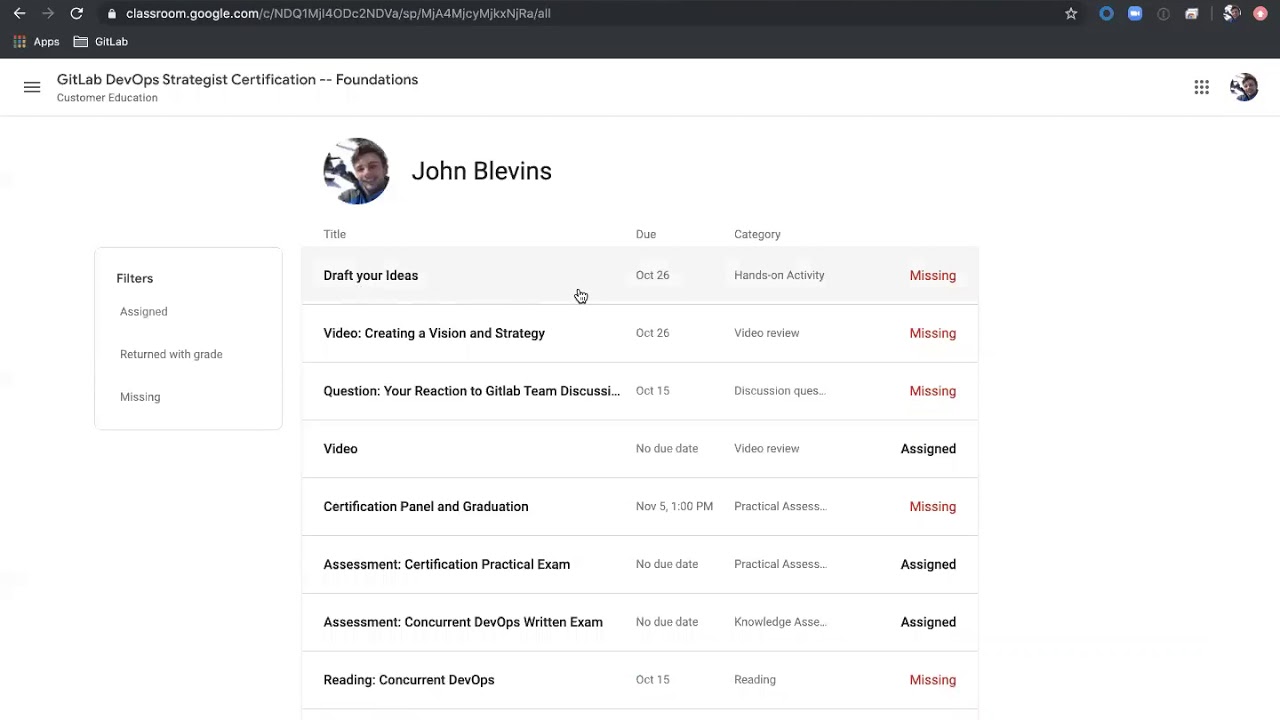 Google Classroom Student View Tour - YouTube