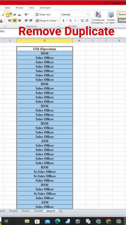Remove Duplicate Data. - YouTube