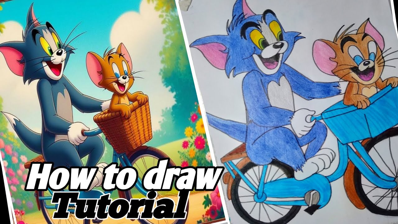 Tom and Jerry ️drawing/How to draw Tom and Jerry /Drawing Tom and Jerry ...