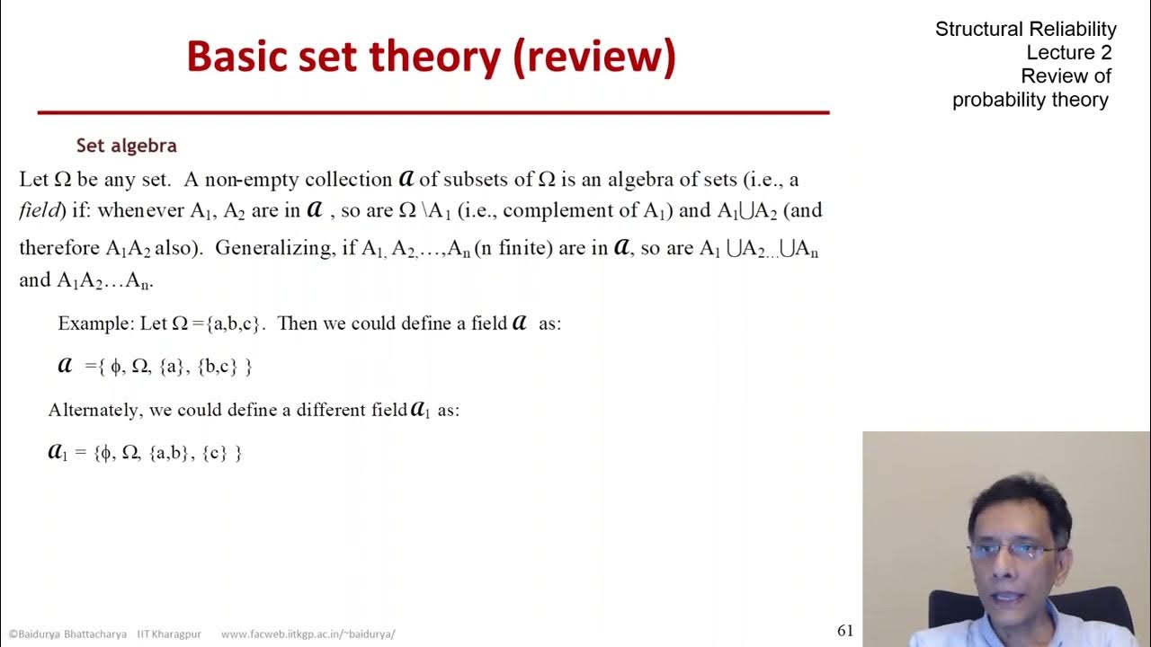STRUCTURAL RELIABILITY Lecture 02 module 02: basics of probability theory - YouTube