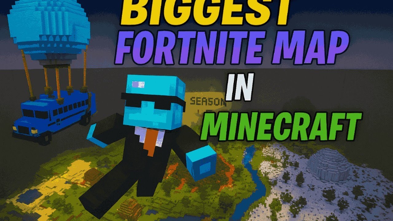 I built the BIGGEST Fortnite map... but in Minecraft - YouTube