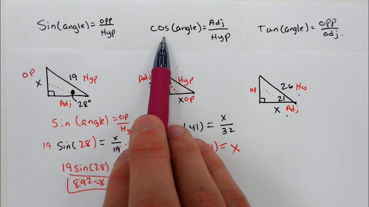 Finding Side Lengths Using Trig Sin, Cos, Tan - YouTube
