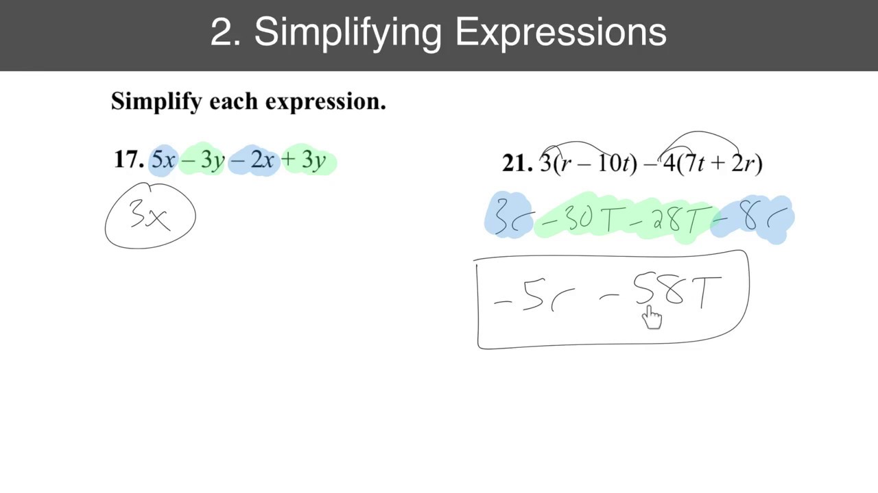 Algebra II - 1.2 Review (2. Simplifying Expressions) - YouTube