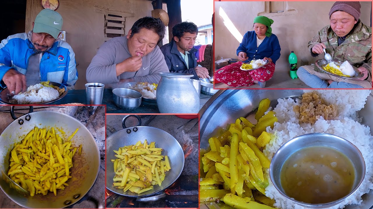 our village lunch with Koich kanchha and fox uncle कोइँच कान्छा र स्याल ...