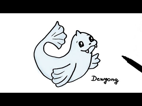 How to Draw Dewgong Pokemon I Easy Drawing Step by Step - YouTube