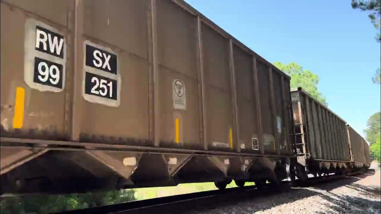 BNSF 8572 🎃 leads NS 734 loaded coal train - YouTube