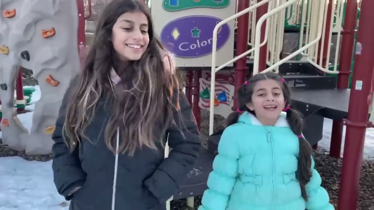Deema and Sally play clean up at the playground stories - YouTube