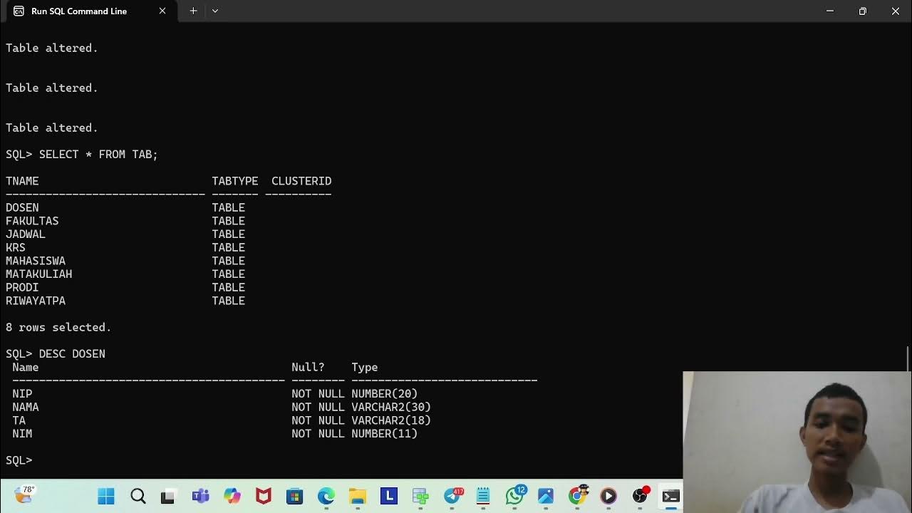 Video Create Tabel dan Insert Oracle Data Base - YouTube