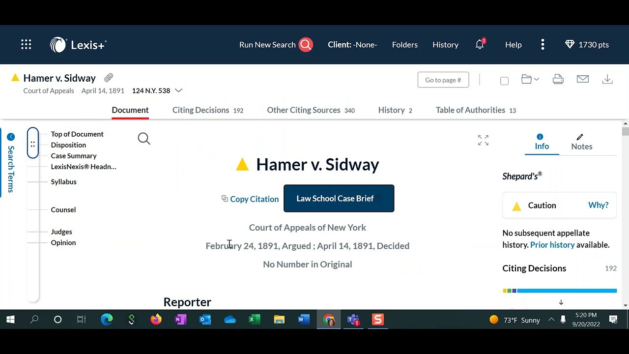 bluebooking on Lexis - YouTube
