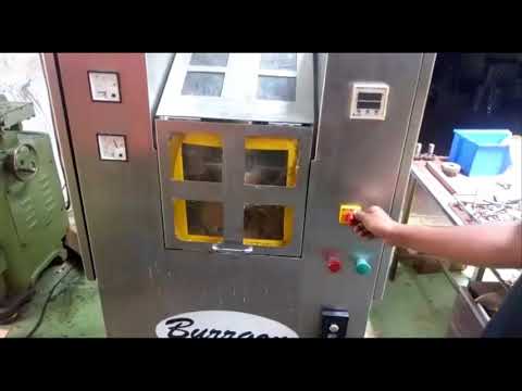 Deburring of gear teeth shaft - YouTube