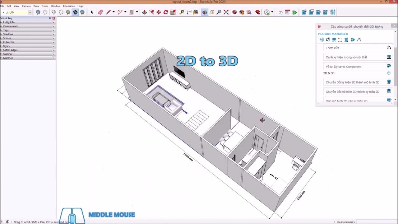 2D & 3D Module in Sketchup - YouTube