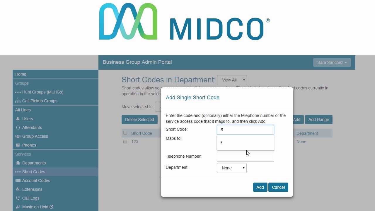 How To Create Short Codes on Midco Hosted VoIP - Admin CommPortal - YouTube