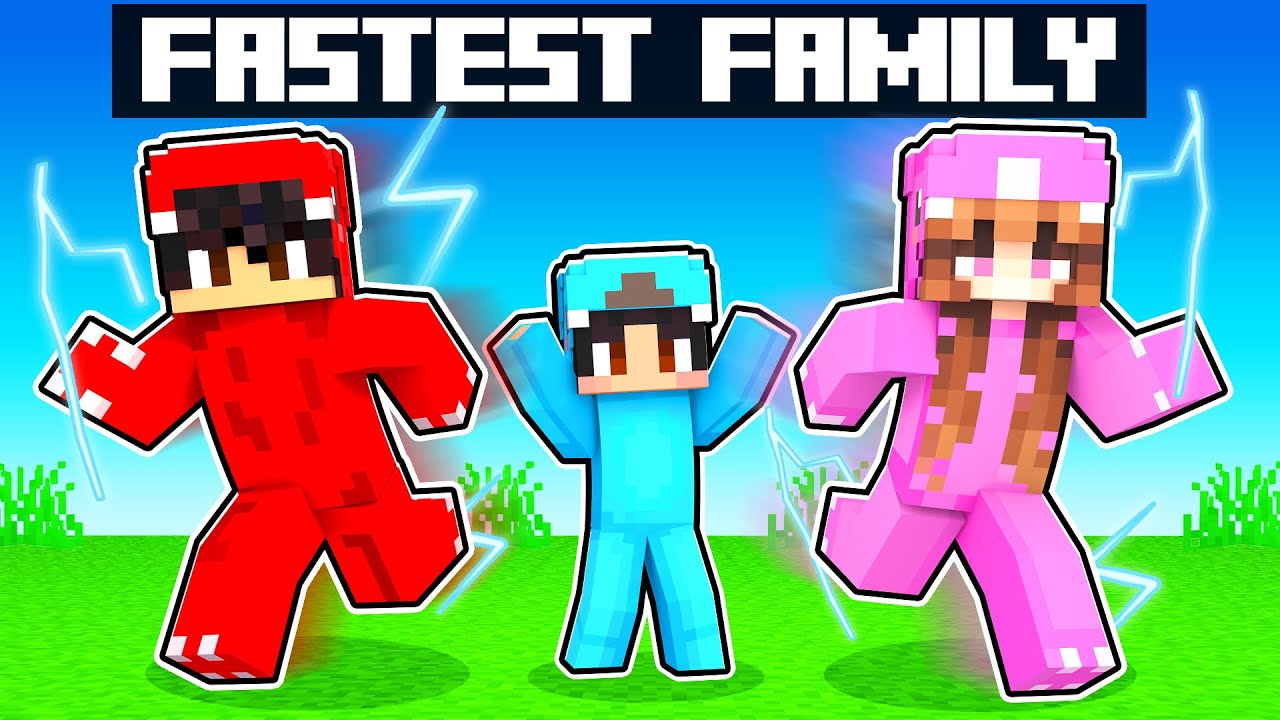 Adopted by the FASTEST FAMILY in Minecraft! - YouTube