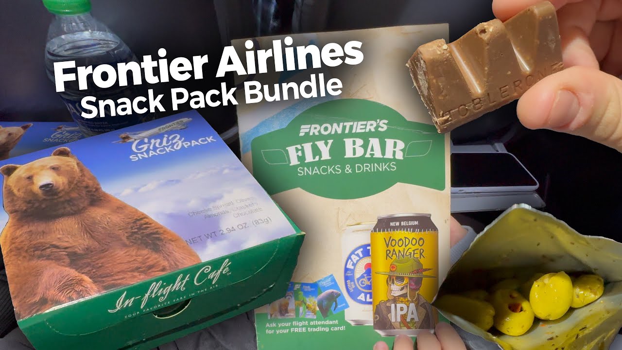 Frontier Airlines • What To Expect for Food & Snack Pack Bundles - YouTube