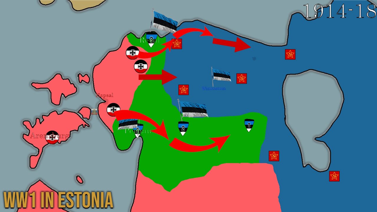 History Of WW1 In Estonia in 50 Seconds | Real Time Animated Map - YouTube