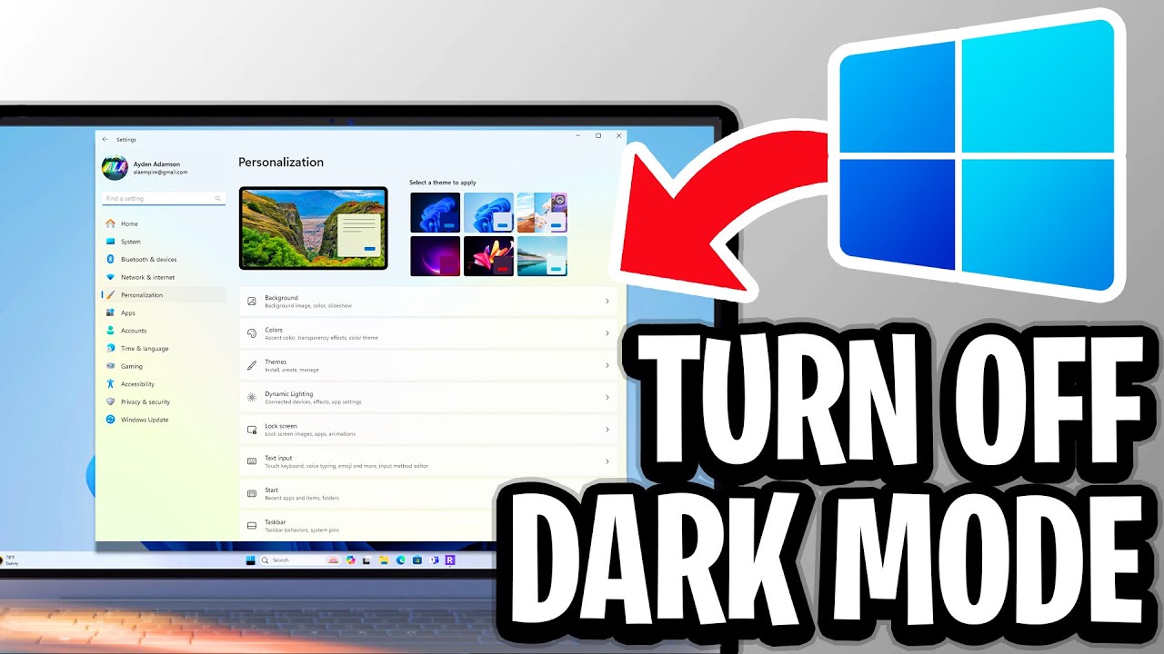 How To Turn Off Dark Mode In Windows 10/11 - Step By Step - YouTube